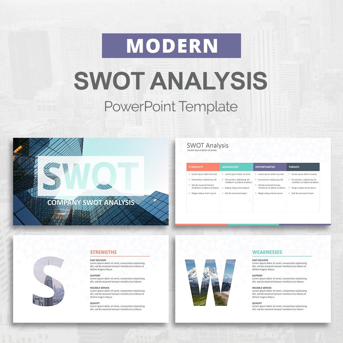SWOT Analysis PowerPoint Template - Slideson