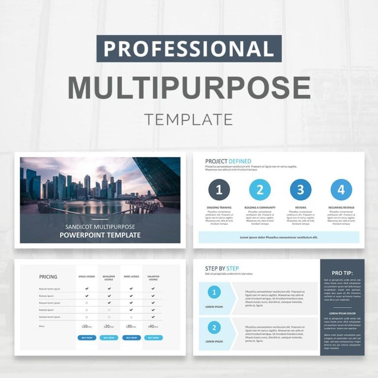Multipurpose Powerpoint Template Slideshare Template