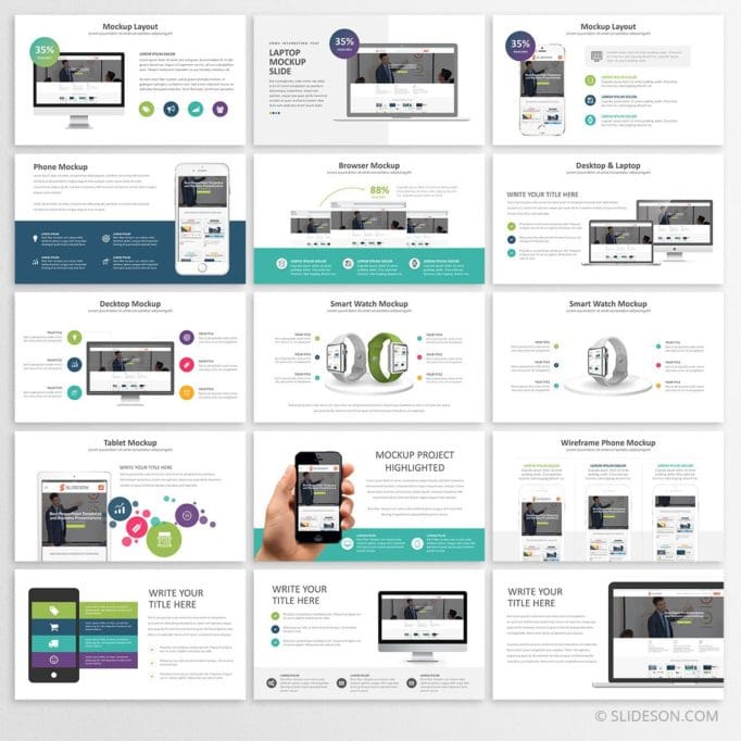 Device Mockups for PowerPoint - Slideson