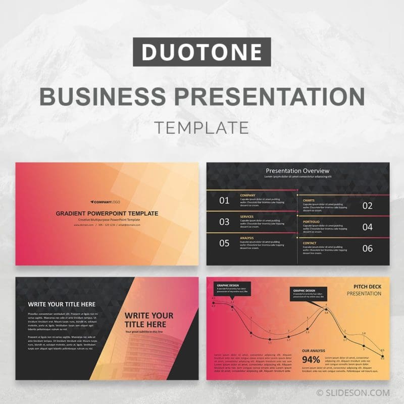 Portfolio PowerPoint Template - PPT to PDF Portfolio - Slideson