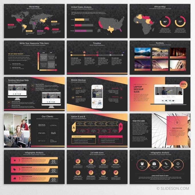 Duotone PowerPoint Template - Slideson