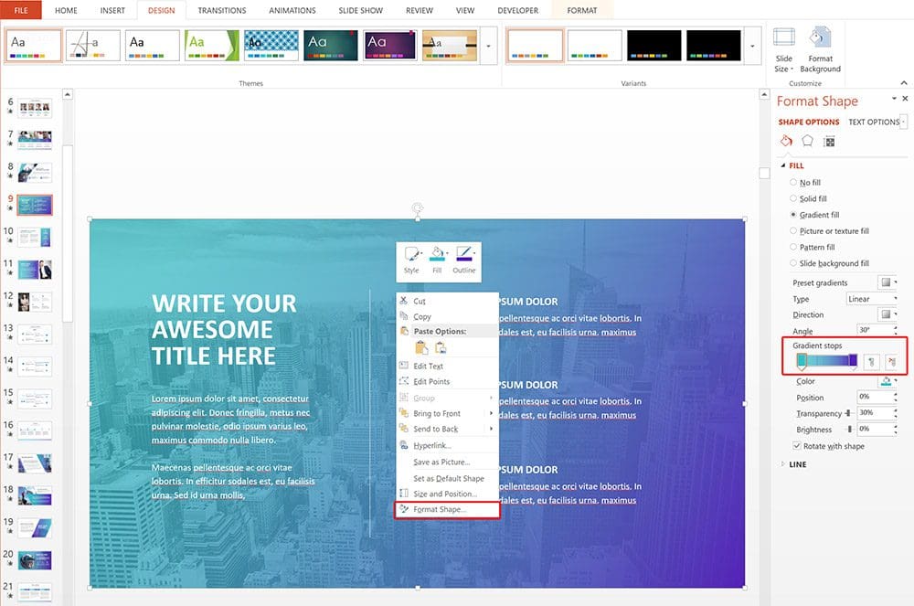 How to Create Gradient Elements in PowerPoint - Slideson